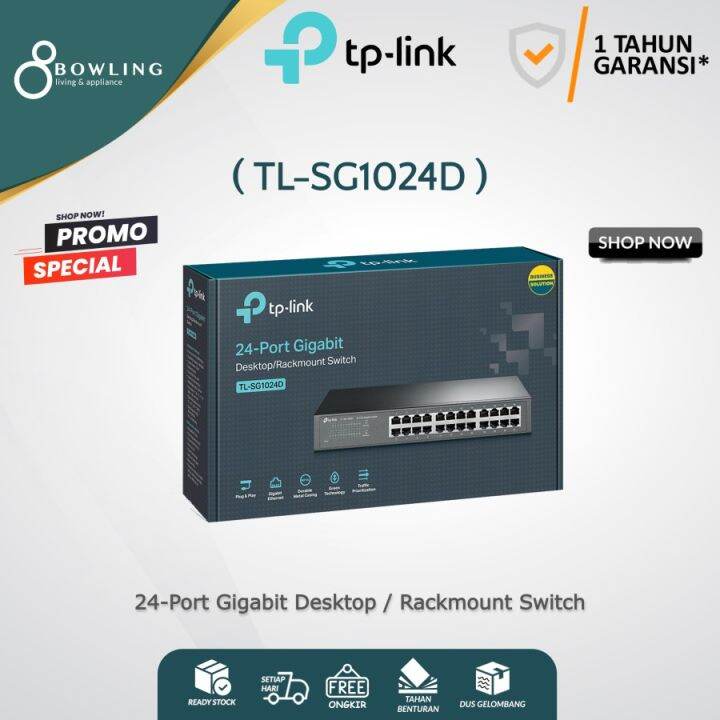 TP-LINK SG1024D Switch Hub 24 Port Gigabit Desktop / Rackmount | Lazada ...