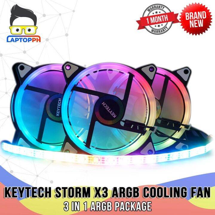 Topower / Keytech Storm X3 3-Fans ARGB 120mm + 1 LED Strip RGB Package ...