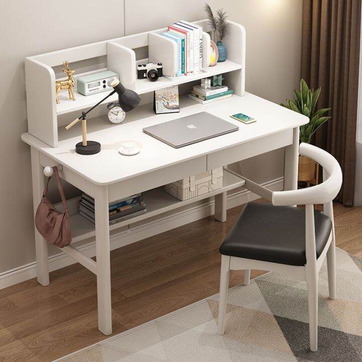 Children Study Desk Kids Study Table Set Solid Wood Desk Bookshelf ...