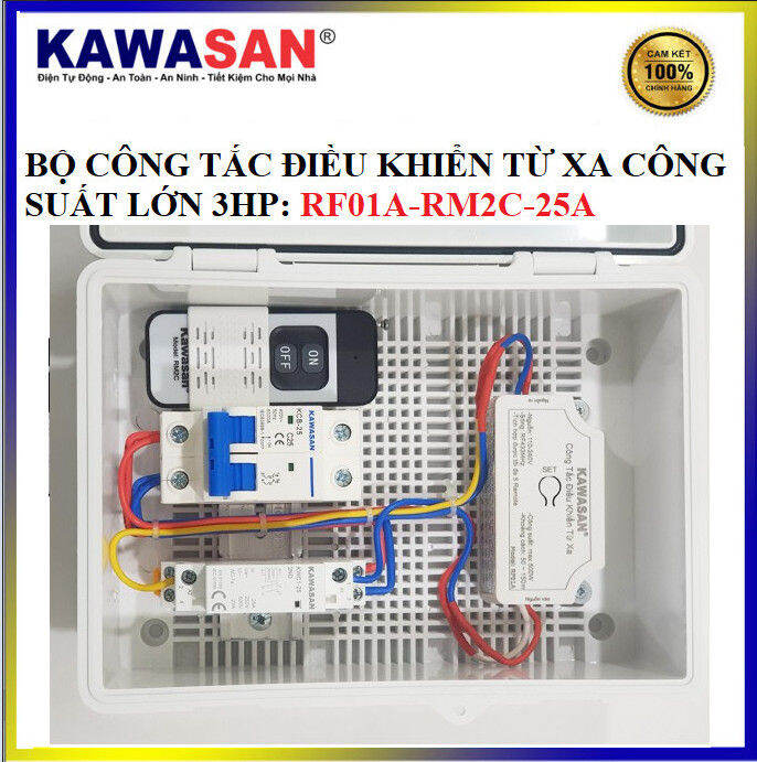Bộ công tắc điều khiển từ xa công suất lớn dùng nguồn xung cách ly 110V ~ 240V, chống chạm và ...