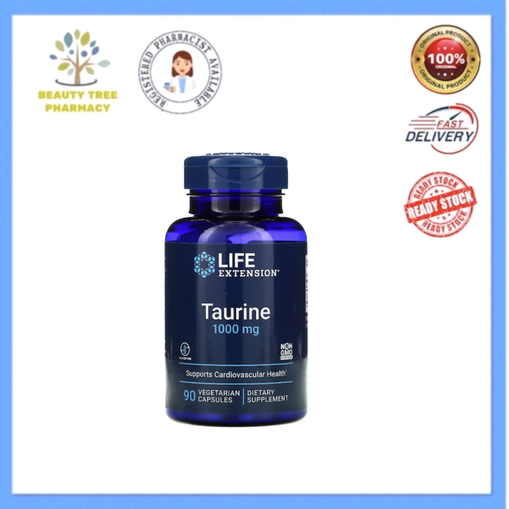 Life Extension Taurine 1000mg 90 Vegetarian Capsules | Lazada