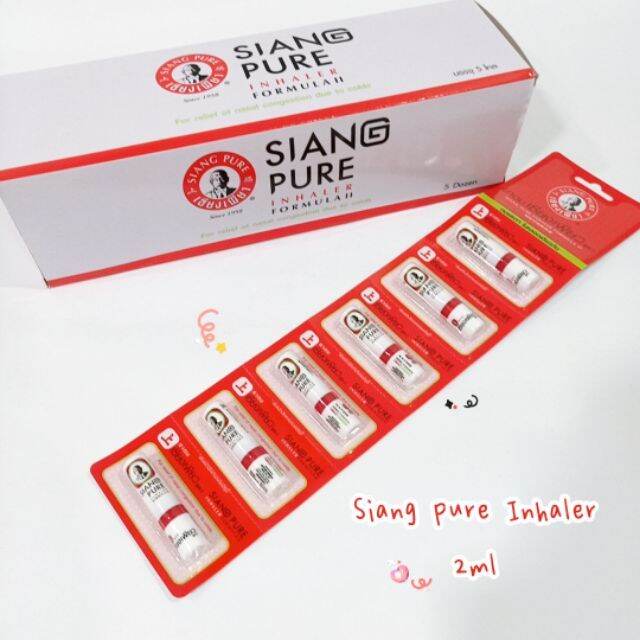 READY STOCK!!!THAILAND SIANG PURE OIL Menthol INHALER 2ml | Lazada