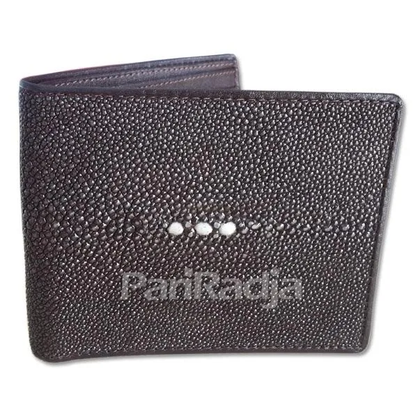 Dompet Kulit Ikan Pari Asli Coklat Tetes Air Mata Titik | Lazada Indonesia