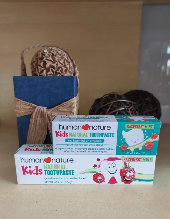 Kids Natural Toothpaste Raspberry Mint Flavor Toothpaste- 70grams or ...