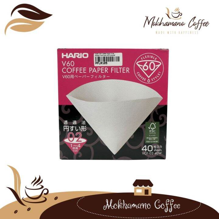 Hario V60 Coffee Paper Filter Kertas Filter Kopi VCF-02-40W | Lazada ...
