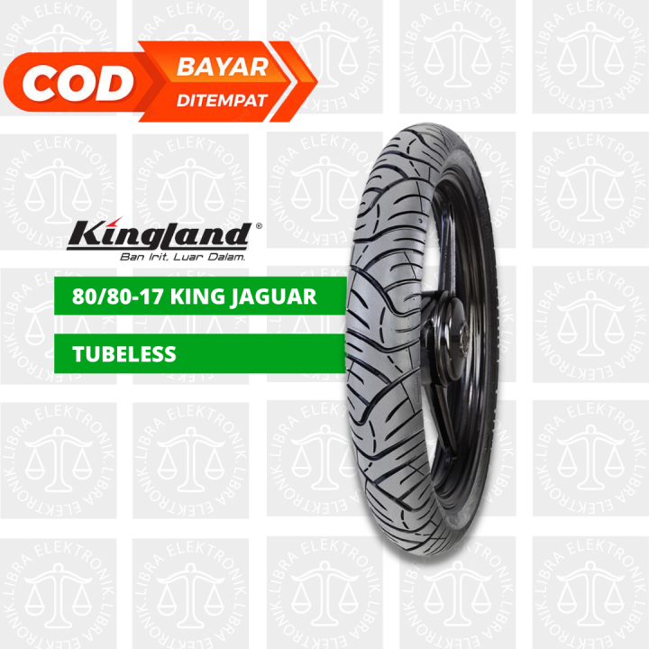 KINGLAND Ban Motor Bebek R17 Uk 80/80-17 Tubeless Supra/Revo/Jupiter/Kawasaki/Karisma/Sonic ...