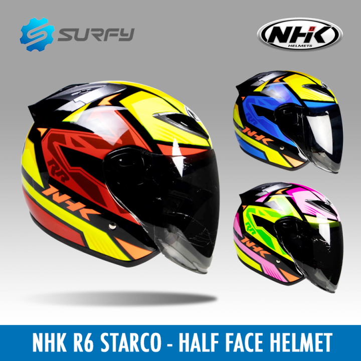 NHK Helmet R6 Starco Open Face Helmet Surfy Motorcycle | Lazada PH