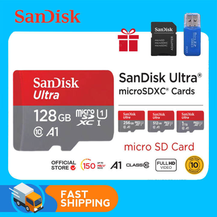 SanDisk Ultra A1 Series micro SD (SDSQUAB-128G-GN6MN) 128GB 256GB 400GB 512GB 1TB, Up to 150MB/s ...