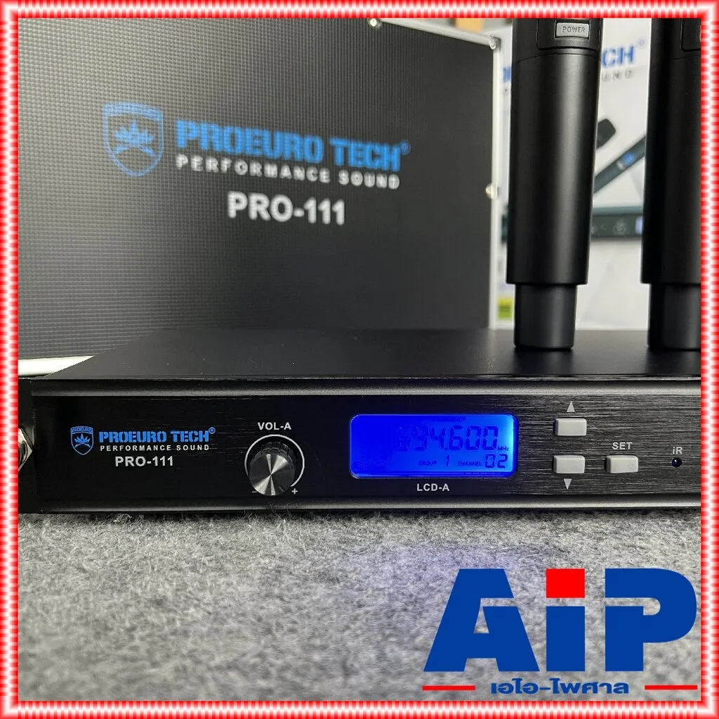 ความถี่ใหม่ กสทช PROEUROTECH PRO111 ไมค์ลอยมือถือคู่UHF ไมค์ลอยคู่ ไมค์คาราโอเกะ PRO EUROTECH ...