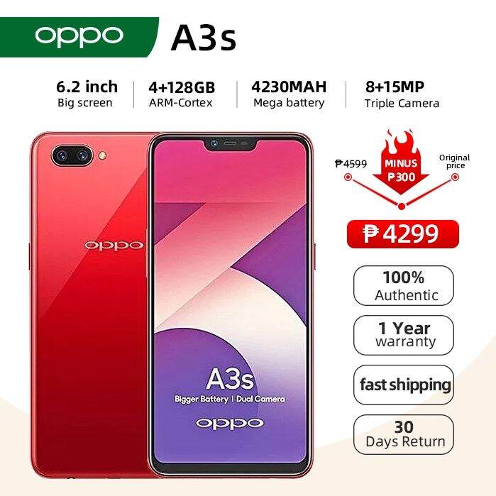 OPPO A3S Original Cellphone 6GB 128GB Smartphone nd New 6.2 inch Full Screen 4230mAh Mobile ...
