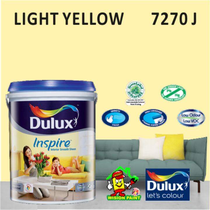 7270J LIGHT YELLOW ( 18L ) DULUX INSPIRE INTERIOR SMOOTH SHEEN PAINT ...