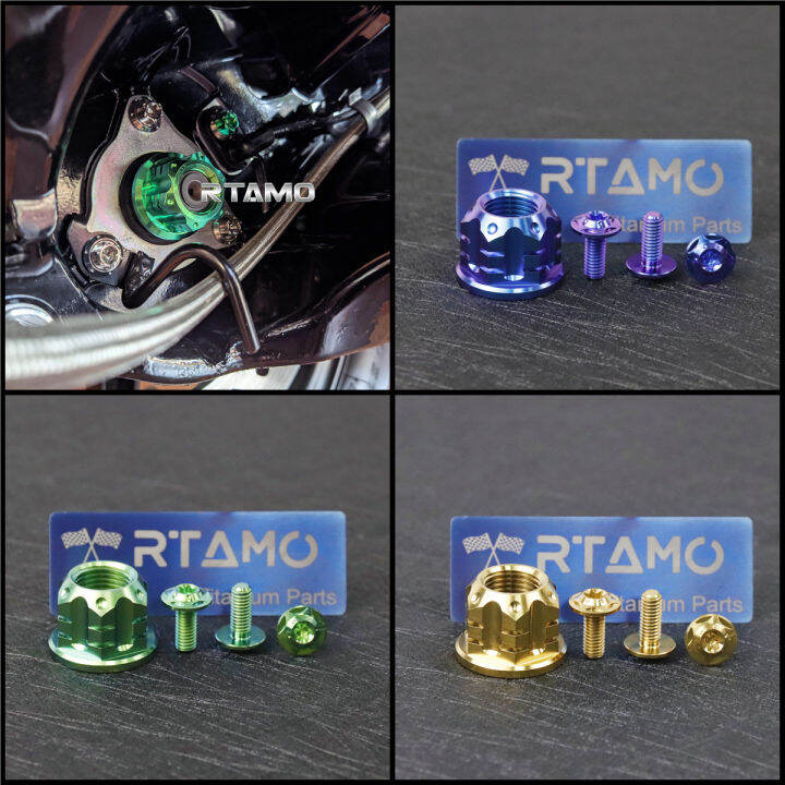 RTAMO | Yamaha Nmax Aerox V1 V2 Rear Axle Bolt+Nut (4 pieces Set) Gr5 ...