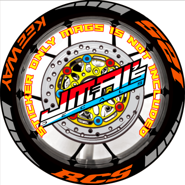 (Sticker Only) Keeway RCS 125 Mags/Rim Decal/Sticker (pair wheels ...