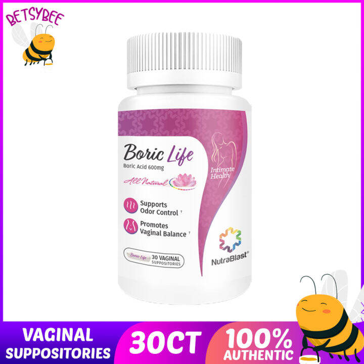 NutraBlast Boric Life Boric Acid 600mg 30 Vaginal Suppositories | Lazada PH