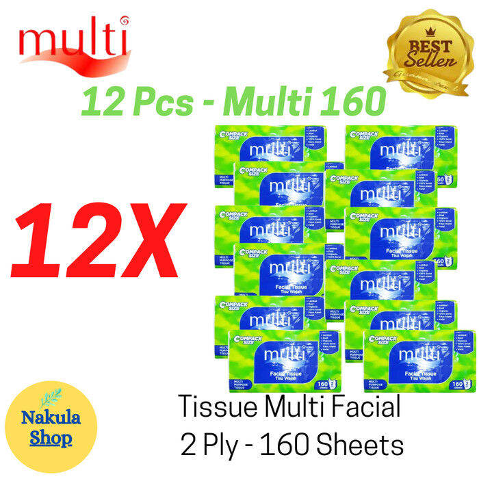 Tissue Tissu Tisu Multi 160 Sheets - 2Ply [Isi 12 Pack] | Lazada Indonesia