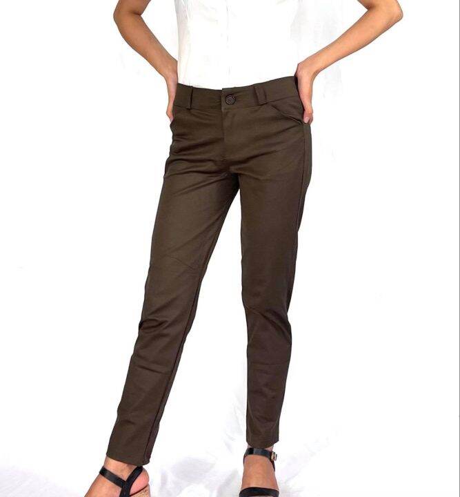 Dark Brown Women Slacks | Lazada PH