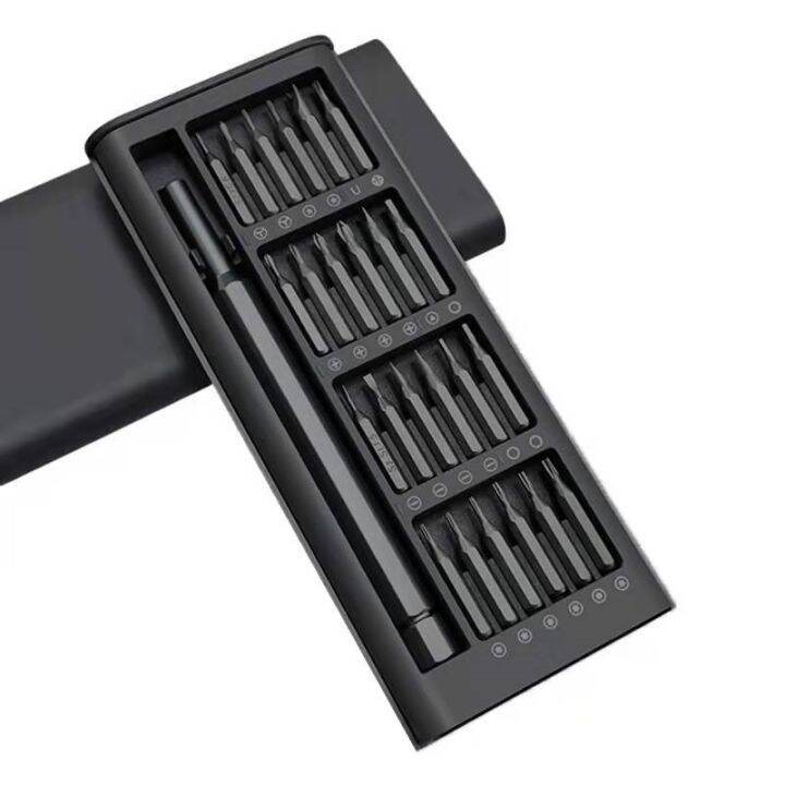 Screwdriver Set Magnetic Screw Driver Kit Bits Precision Electric 24 In ...