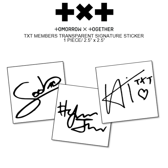 TXT TOMORROW BY TOGETHER MEMBER TRANSPARENT SIGNATURE | Lazada PH