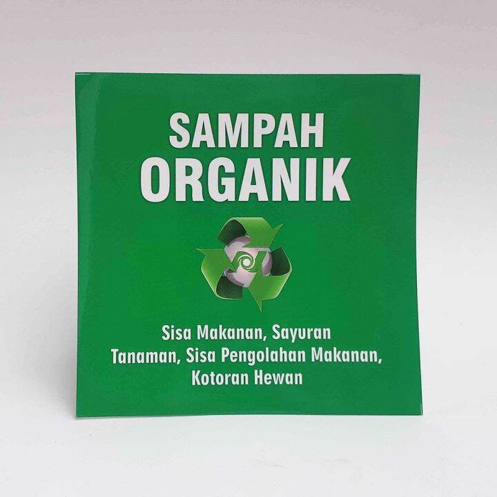 Stiker Vinyl Sampah Organik - Anorganik | Lazada Indonesia
