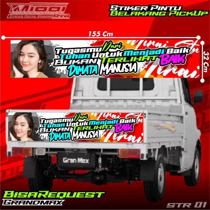 Stiker Bak Pintu Belakang Mobil Pick Up Grandmax,L300,Carry Ts,New ...
