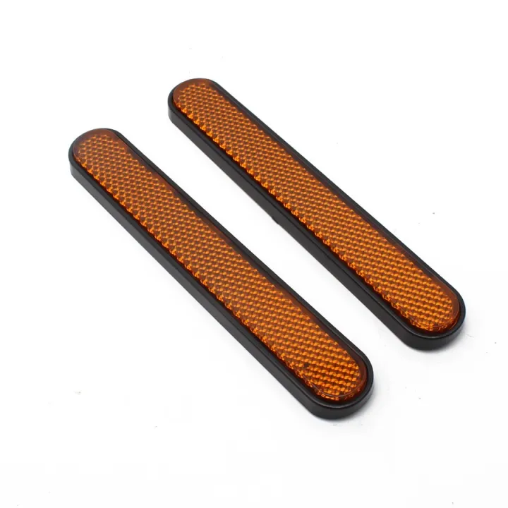 1pair Orange Color Motorcycle Front Fork Leg Reflector Reflective ...