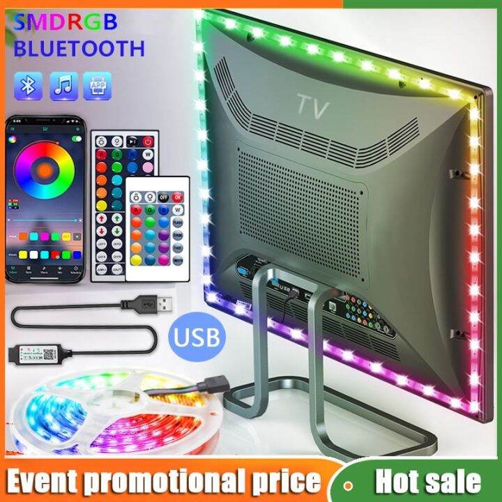 USB RGB LED Light Strip Bluetooth Control 1-30M RGB Tape for Room LED ...