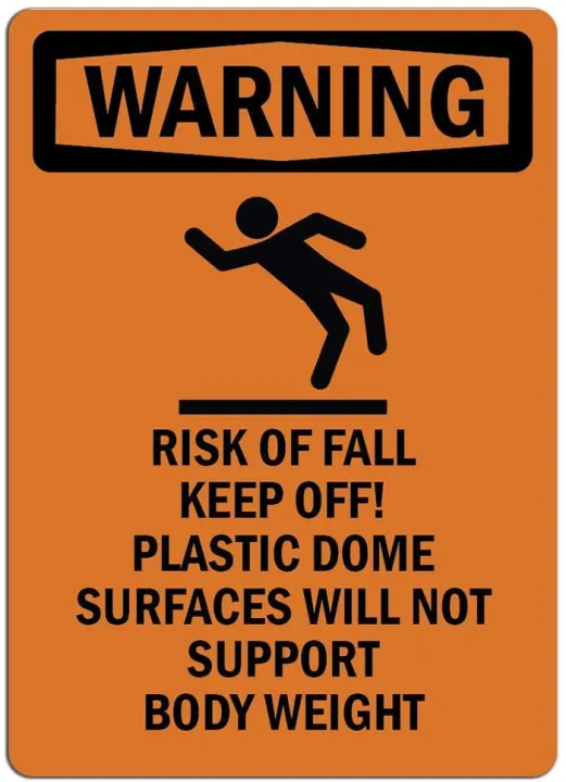 Warning Sign Risk of Fall Keep Off! with Symbol| Label Decal Sticker ...