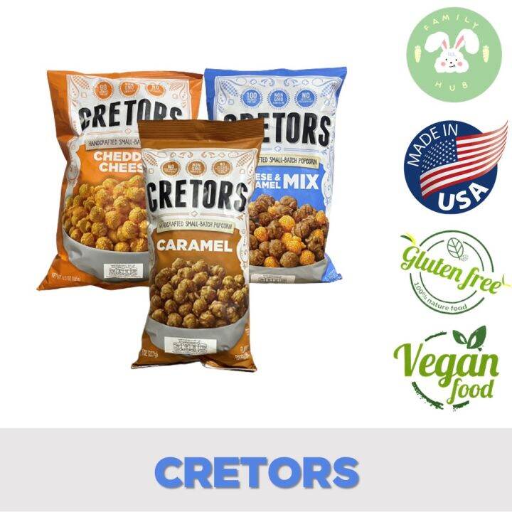 Cretors Cheddar Cheese Popcorn 185g Cheese And Caramel Mix 213g Caramel Popcorn 227g ป๊อปคอร์น ...
