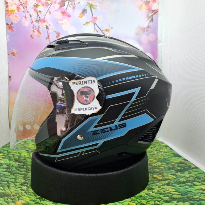 ZEUS ZS 611 MATT BLACK TT18 BLUE | Lazada Indonesia