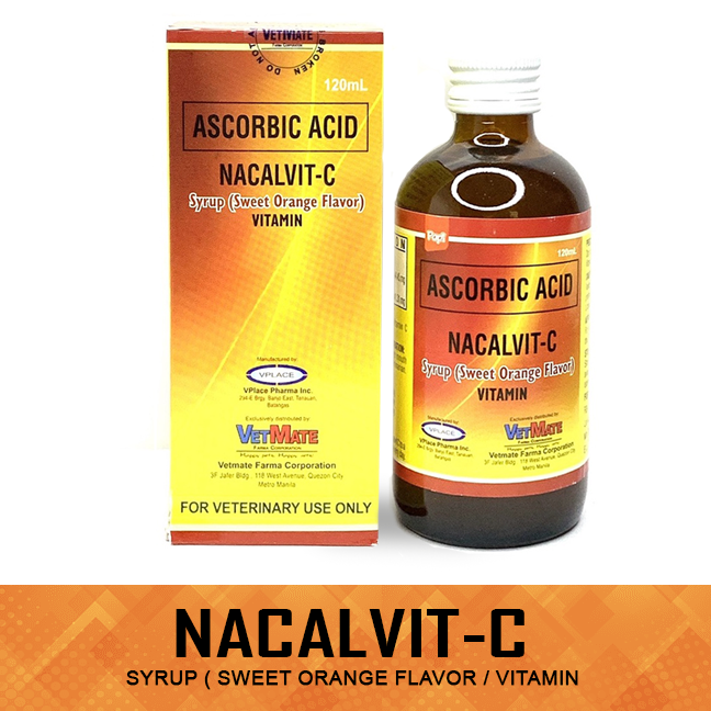 Nacalvit – C Vitamin Ascorbic Acid Syrup Sweet Orange Flavor 120mL For ...