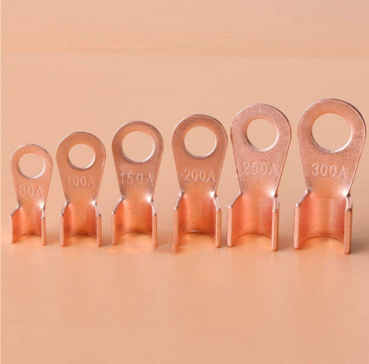 Pure copper ring Lug Terminals OT10 20 30 40 50 60 80 100 to 500A Wire ...