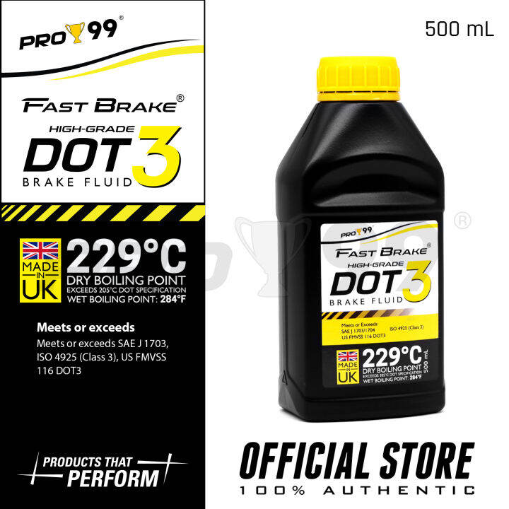 PRO-99 FastBrake High-grade DOT 3 Car Brake Fluid 500ml Pro99 PN#PBF3 ...