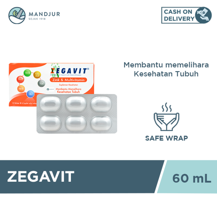Zegavit 6 Kaplet - Suplementasi Multivitamin Kesehatan Tubuh | Lazada ...