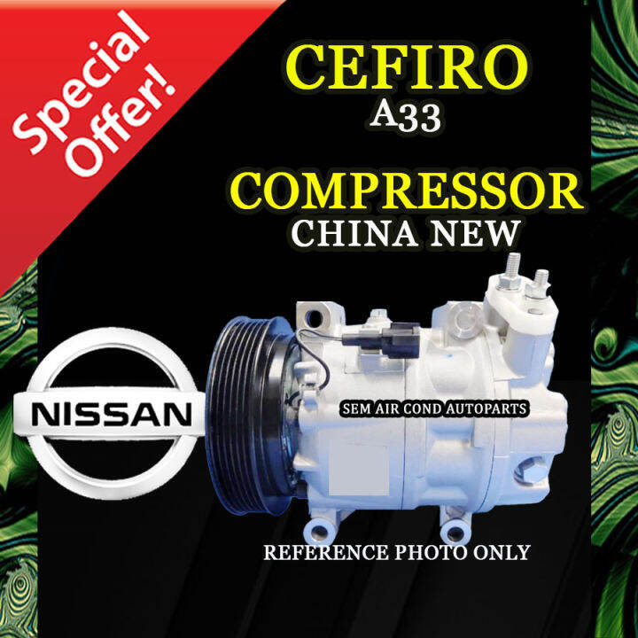 NISSAN CEFIRO A33 CHINA NEW 6PK COMPRESSOR/ KOMPRESOR (CAR AIR COND ...