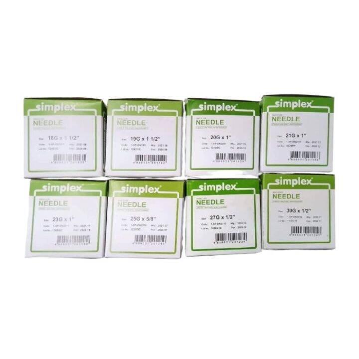 Simplex Disposable Needle (Sterile) G18/G19/G20/G21/G23/G25/G27/G30 ...