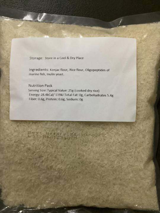 Gluten Free-Vegan-Konjac Rice-Dry Shirataki Rice 500g-1Kg | Lazada PH