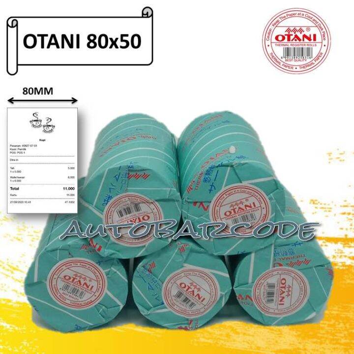 Kertas Thermal Struk Otani 80x50 80x48 79x48 79x50 Kertas Kasir Bukti ...