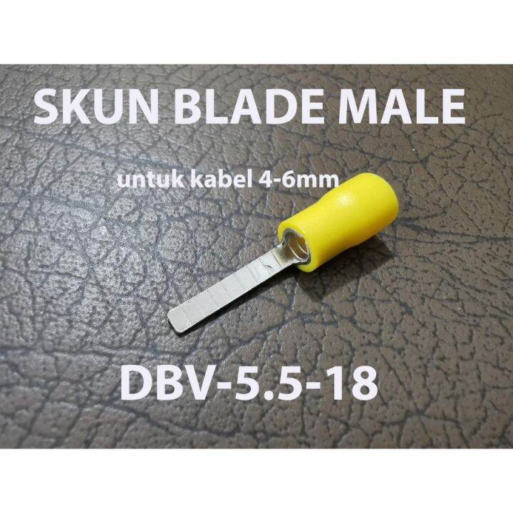 Skun BLADE TERMINAL DBV-5.5-18 ( KUNING ) - skun kabel cowo - soket ...