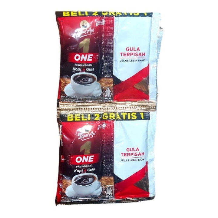 Kopi KAPAL API ONE Kopi Plus Gula - Kapal Api GULA TERPISAH | Lazada ...