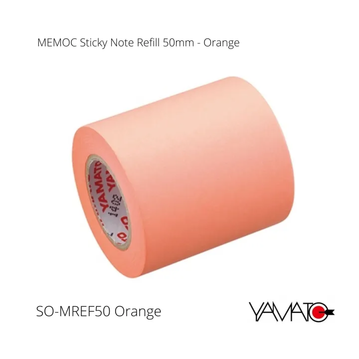 Sticky Notes YAMATO MEMOC (SO-MREF50 Orange) Sticky Note Roll Refill ...