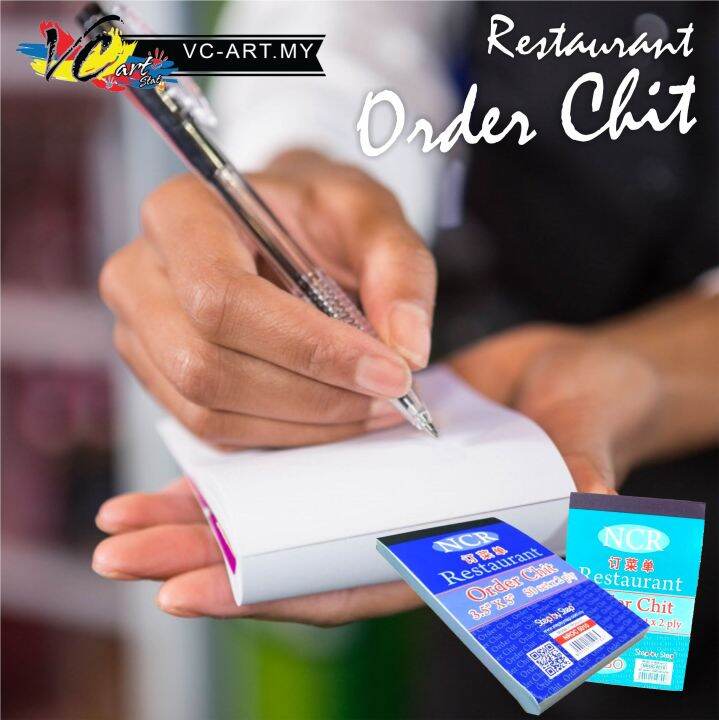 NCR Restaurant Order Chits 2 ply 3.5 x 5 inches | Lazada