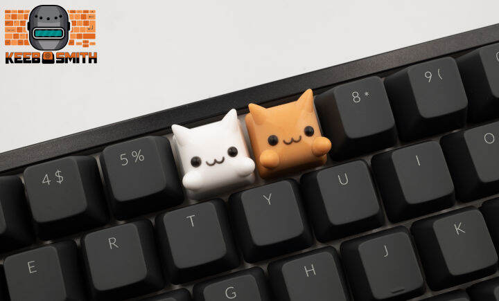 ปุ่มคีย์บอร์ดอาร์ติซานน้องแมวจากเซ็ตสัตว์เลี้ยง Bongo Cat Artisan ...