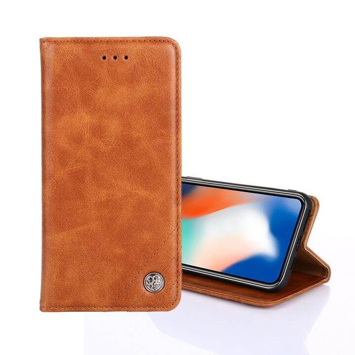 สำหรับ TCL 20R 5G /Bremen/ 20AX 5G Non-Magnetic Retro Texture หนังเคส ...
