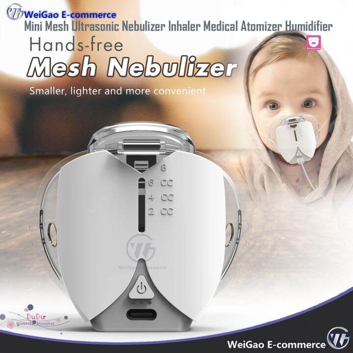 Wearable Portable Mesh Nebulizer Inhaler Hands-free Atomizer Humidifier ...