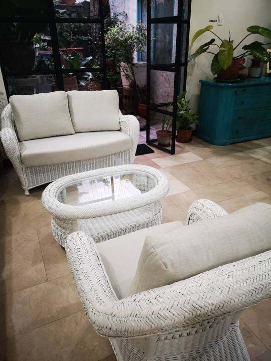 Rattan Sala Set 2 seater 1 seater and table | Lazada PH