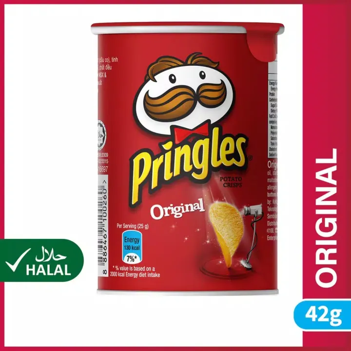 PRINGLES ORIGINAL 42 GRAM HALAL / KERIPIK KENTANG HALAL PRINGLES ...