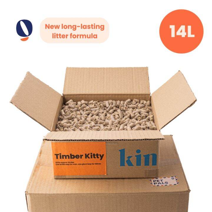 Ships immediately 14L Timber Kitty Wood-Rice Hull KinKo Cat Litter | Lazada PH