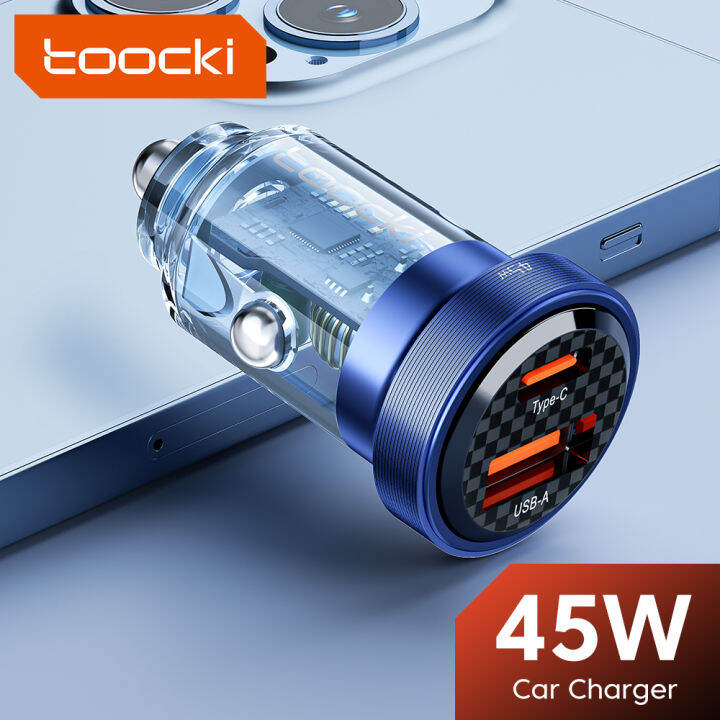Toocki Car Charger 30W 45W Fast Charger Quick Charge QC3.0 Type C Car ...