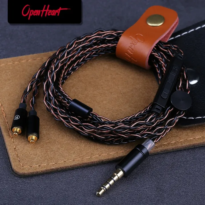 OPENHEART 8 Core Cable With MIC Remote For Earphones Upgrade ...