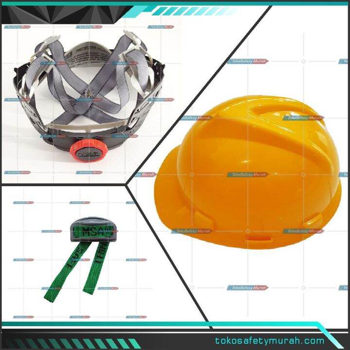 Helm Proyek SNI Kuning MSA Lokal V Gard safety Helmet Plus Fastrack ...